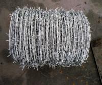China 12x14BWG Galvanized Steel Double Strand Barbed Wire Rope  non rusting for sale