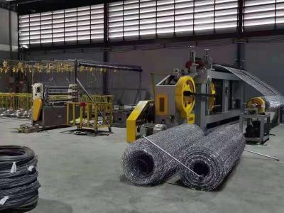China 100x120mm Hexagonal Wire Netting Machine / Galvanized Gabion Making Machine for sale
