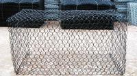 China 80x100mm Gabion Wire Mesh  For Slope Protection / PVC Coated Filled Gabion Baskets for sale