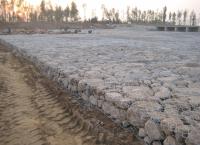 China 2x1x0.5m Gabion Wire Mesh Galfan Gabion Basket 100x120mm For River Wall Protection for sale