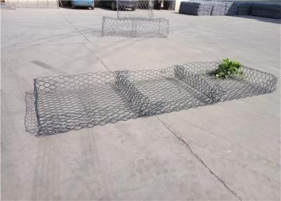 China Galvanized Stone Retaining Wall Cages 60x80mm Rock Gabion Baskets For Slope Protection for sale