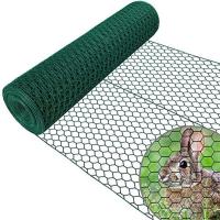 China 25M Plastic Coated Chicken Wire Netting 0.8mm hexagonal poultry netting for sale