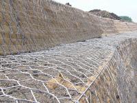 China Galfan Coated Gabion Wire Mesh , 70x90mm Gabion Stone Wire Mesh for sale