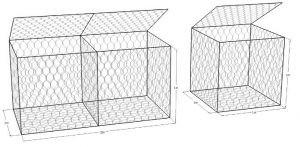China 3.5mmx80x100mm Gabion Wire Mesh / Galvanized Gabion Box 2x1x0.5Mx2.7mm for sale