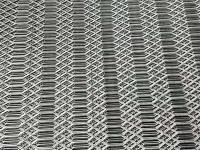 China Isosceles Fancy Hexagonal Steel Mesh，4mm Equivalent Stem Diamond Shape Metal Mesh for sale
