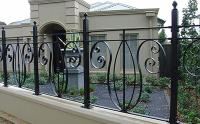 China European Q235 Metal Stair Wrought Iron Guardrail 1.8m for sale