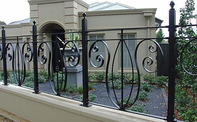 China European Q235 Metal Stair Wrought Iron Guardrail 1.8m for sale