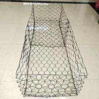 China PET Stone Cage Wire Mesh Net 100x120mm Gabion Stone Fence for sale