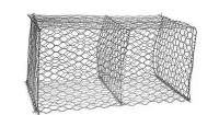 China 60x80mm Stone Cage Wire Mesh PET Polyester Slope Protection Gabion Wall Baskets for sale