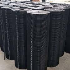 China Black PVC Coated Welded Wire Mesh Fencing 1x1 cage wire for sale