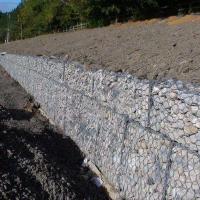 China Plated Galfan Stone Cage Wire Mesh Plastic Reinforced Gabion for sale