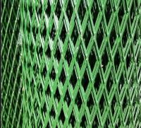 China Plastic Sprayed Green Expanded Wire Mesh Diamond Shaped 20x40mm for sale