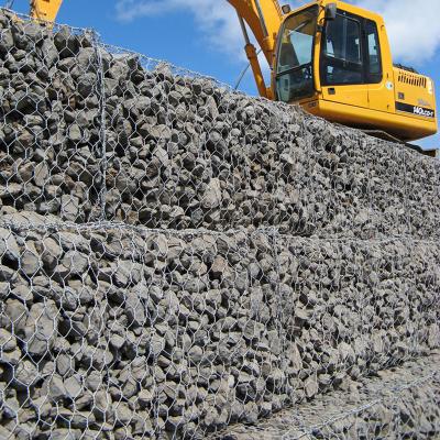 China 4*1*1m Zn Aluminum Hexagonal Gabion Wire Mesh Galfan Galvanized Netting Walls Construction for sale