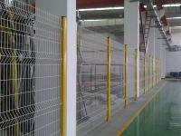 China Blue And Yellow 3x2 Pvc Coated Welded Wire Mesh for Workshop Isolation Fence for sale