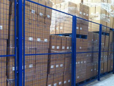 China Blue And Yellow 3x2 Pvc Coated Welded Wire Mesh for Workshop Isolation Fence for sale