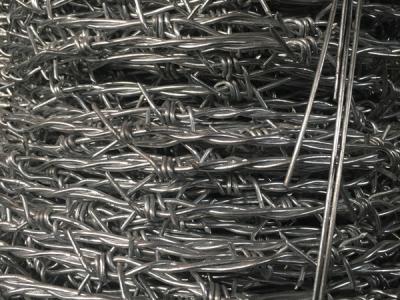 China 14*16# Security Barbed Wire Fencing Electro Galvanized Double Strand for sale