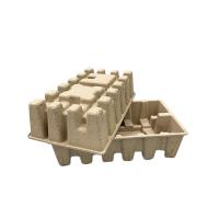 China Dry Pressed Recycled Paper Tray , Sugarcane Molded Pulp Tray Packaging for sale
