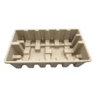 China Dry Pressed Recycled Paper Tray , Sugarcane Molded Pulp Tray Packaging for sale