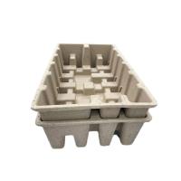 China Dry Pressed Recycled Paper Tray , Sugarcane Molded Pulp Tray Packaging for sale