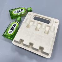 China Bamboo Pulp Paper Box , Wine Bottle Molded Recycled Paper Gift Boxes for sale