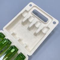China Bamboo Pulp Paper Box , Wine Bottle Molded Recycled Paper Gift Boxes for sale