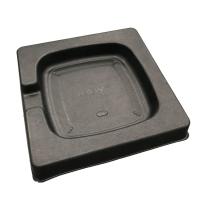 China Bagasse Wet Press Pulp Tray , Black Moulded Paper Pulp Packaging for sale