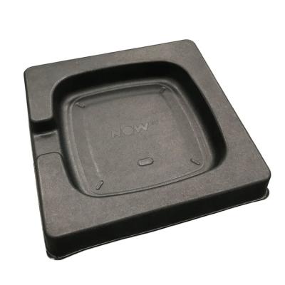 China Bagasse Wet Press Pulp Tray , Black Moulded Paper Pulp Packaging for sale