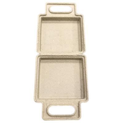 China Customized Eco-friendly Paper Pulp Box Packging Tray Brown Color With Dry Press for sale