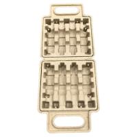 China Recycled  bagasse natural brown pulp wine bottle packing inner tray dry press trays for sale