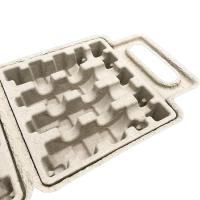 China Recycled  bagasse natural brown pulp wine bottle packing inner tray dry press trays for sale