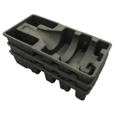 China Eco Friendly Colored Paper Trays Dry Pressed Black Color Staticproof for sale