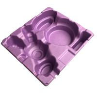 China Biodegradable Molded Pulp Trays Game Player Packaging Purple Color for sale