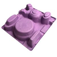 China Biodegradable Molded Pulp Trays Game Player Packaging Purple Color for sale