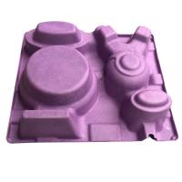 China Biodegradable Molded Pulp Trays Game Player Packaging Purple Color for sale