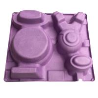 China Biodegradable Molded Pulp Trays Game Player Packaging Purple Color for sale