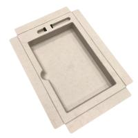 China Biodegradable Bagasse Pulp Molded Cosmetics Paper Tray Packaging Color Pulping Paper Tray For Sutdy Player for sale