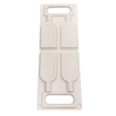 China Disposable Bamboo Paper Tray , Antioil Compostable Clam Shell Containers for sale
