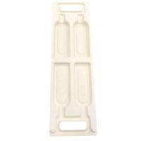 China Inner Bamboo Paper Tray , White Thermoformed Clamshell Packaging for sale
