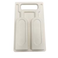 China Inner Bamboo Paper Tray , White Thermoformed Clamshell Packaging for sale