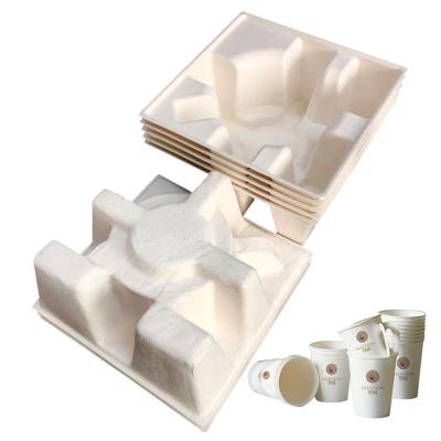 China Compostable Paper Packaging , Sugarcane Moulded Cardboard Packaging for sale
