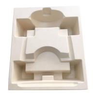 China Sustainable Bagasse Corrugated Cardboard Trays Oilproof Waterproof for sale