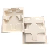China Sustainable Bagasse Corrugated Cardboard Trays Oilproof Waterproof for sale
