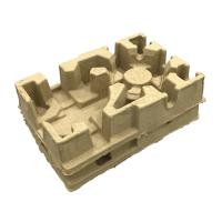 China Recycled Paper Molded Pulp Tray Packaging Compostable Ecofriendly Brown for Electronic for sale