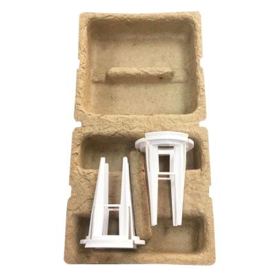 China Brown Color Biodegradab Recycled Paper Eco-Friendly Cutomized Paper Pulp Box Packging Box Dry press For Pizza for sale