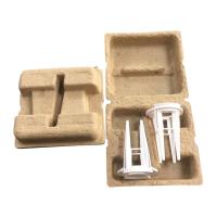 China Brown Color Biodegradab Recycled Paper Eco-Friendly Cutomized Paper Pulp Box Packging Box Dry press For Pizza for sale