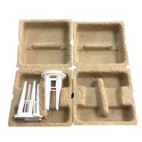 China Brown Color Biodegradab Recycled Paper Eco-Friendly Cutomized Paper Pulp Box Packging Box Dry press For Pizza for sale