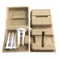 China Brown Color Biodegradab Recycled Paper Eco-Friendly Cutomized Paper Pulp Box Packging Box Dry press For Pizza for sale