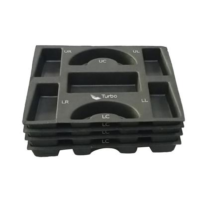 China Biodegradable Sugarcane Pulp Packaging Black Color Wet Pressing for sale