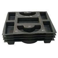 China Biodegradable Sugarcane Pulp Packaging Black Color Wet Pressing for sale