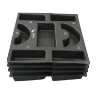 China Biodegradable Sugarcane Pulp Packaging Black Color Wet Pressing for sale